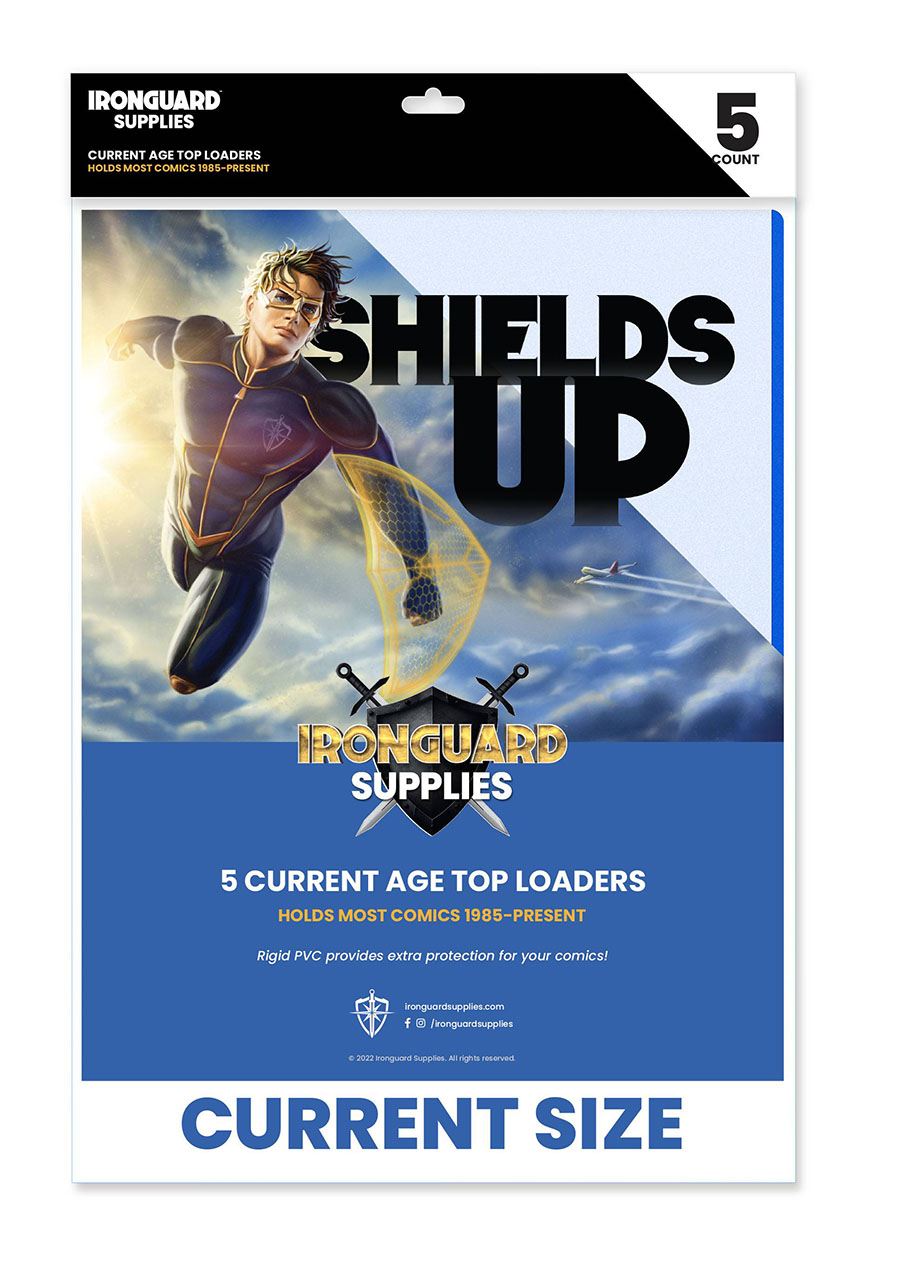 Ironguard Comic Book Top Loader Current Size Blue (Pack Of 5)