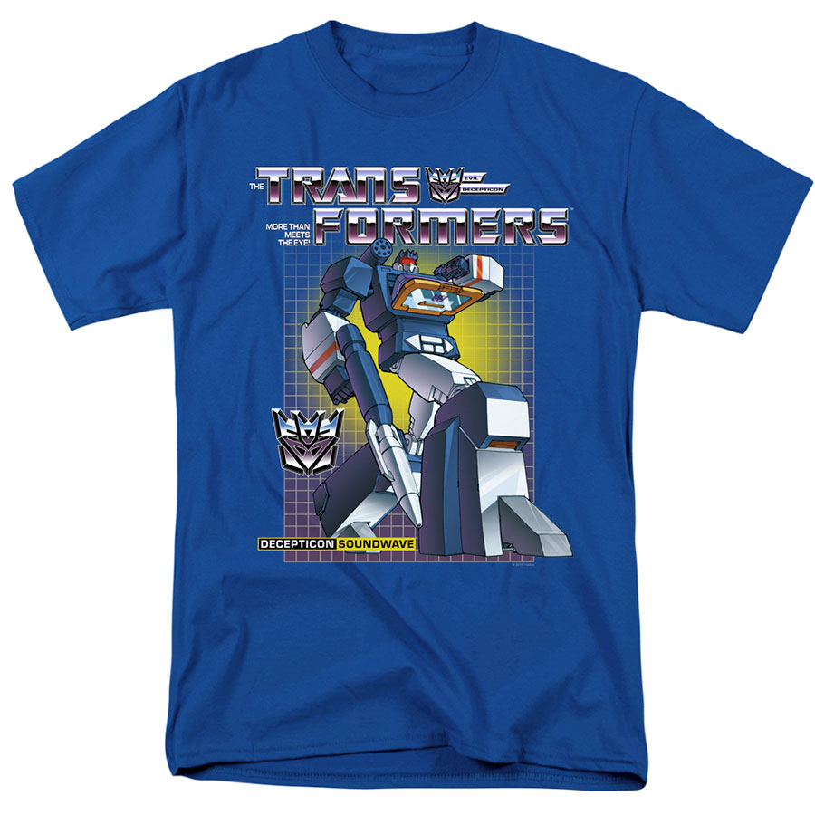 Transformers Soundwave Royal Blue Mens T-Shirt Large