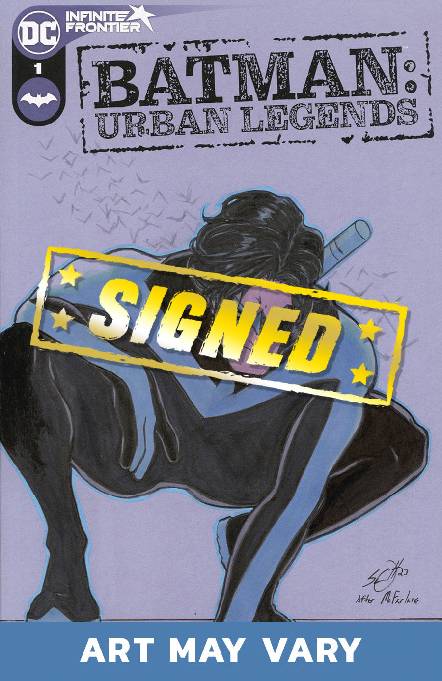 DC Comics Commissioned Cover Art Signed & Remarked By Tony Scott With A ...
