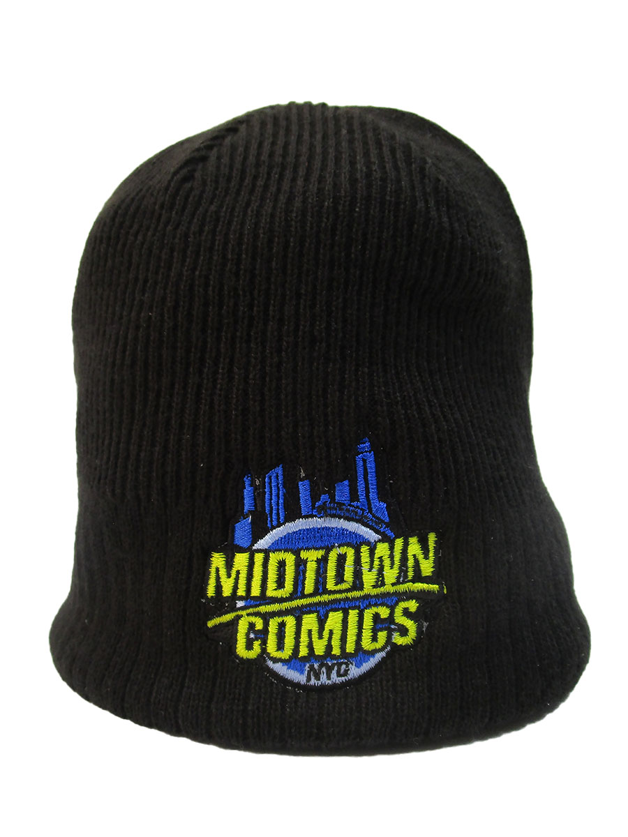 Midtown Comics Logo Black Knit Beanie Powered By New Era