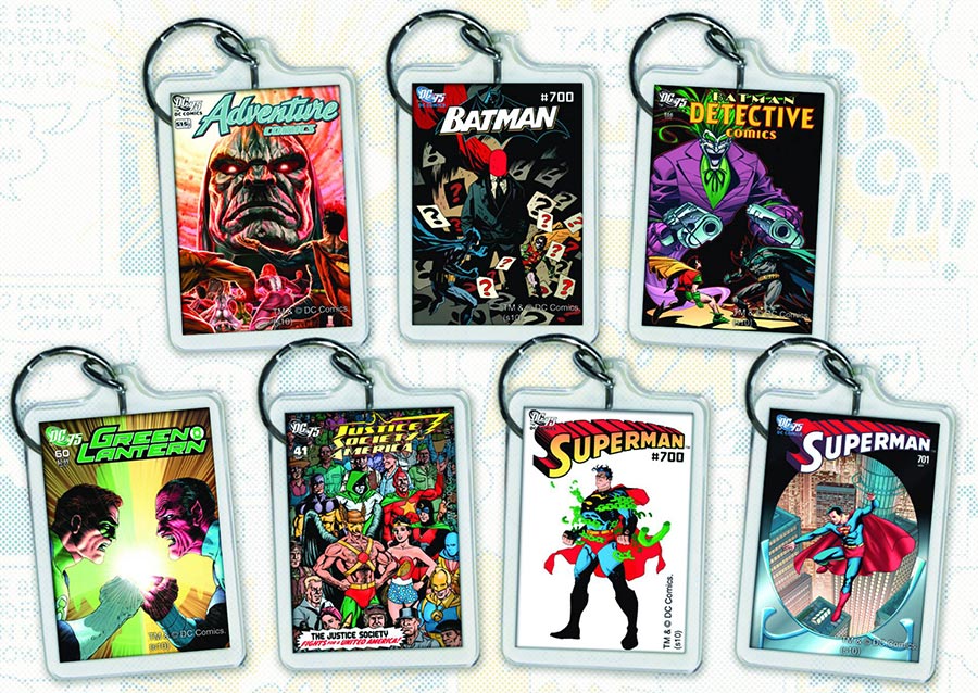 DC Comics 75th Anniversary Keychain (Filled Randomly)