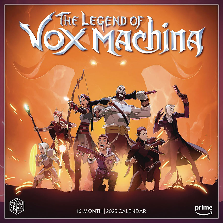 Legend Of Vox Machina 2025 Wall Calendar