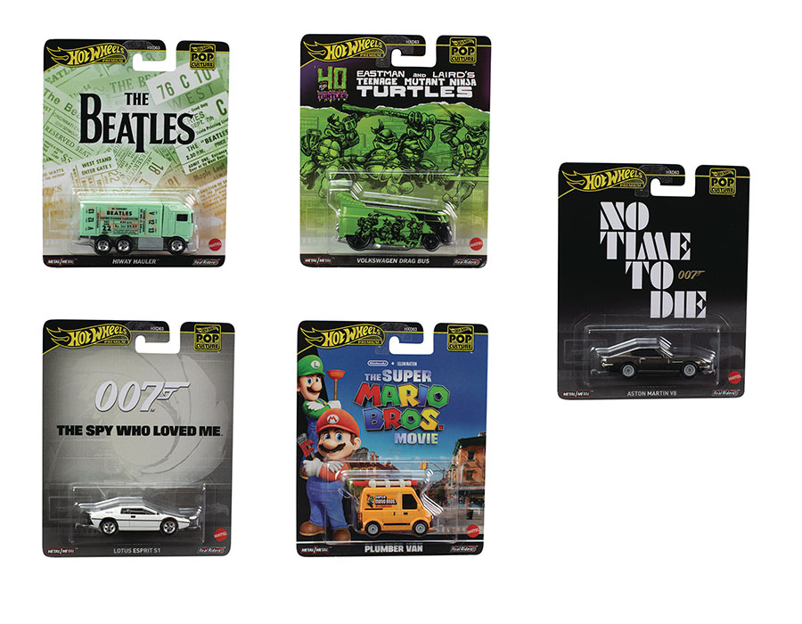 Hot Wheels Premium Pop Culture 1/64 Scale Die-Cast Vehicle Wave D ...
