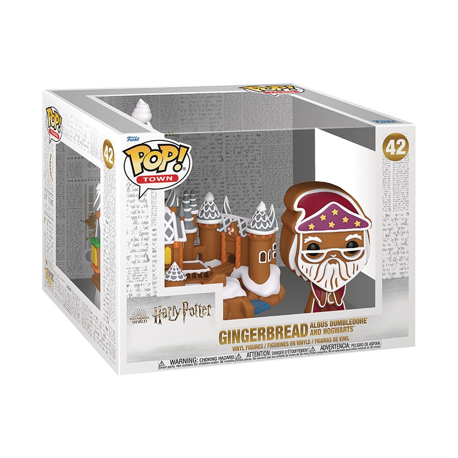 POP Town Harry Potter Gingerbread Dumbledore & Hogwarts Vinyl Figure Set