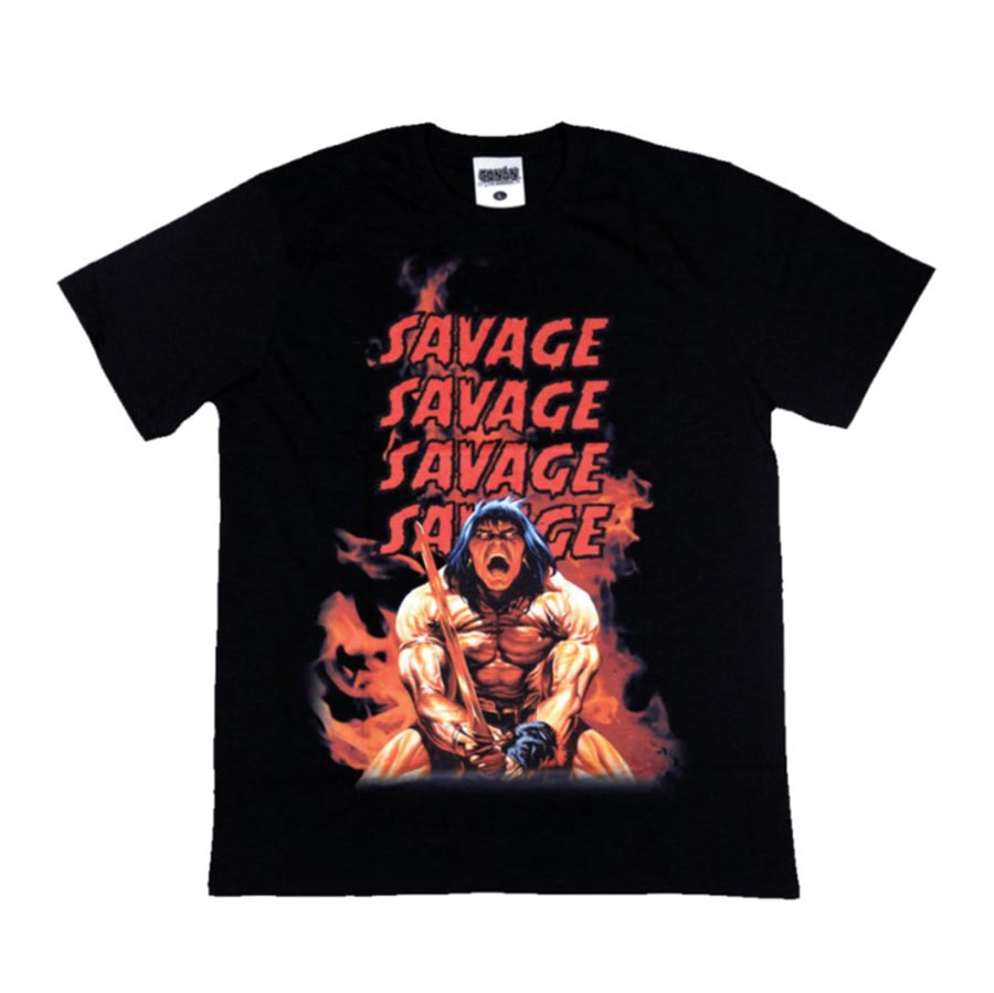 Conan The Barbarian Savage Savage Savage T-Shirt Large