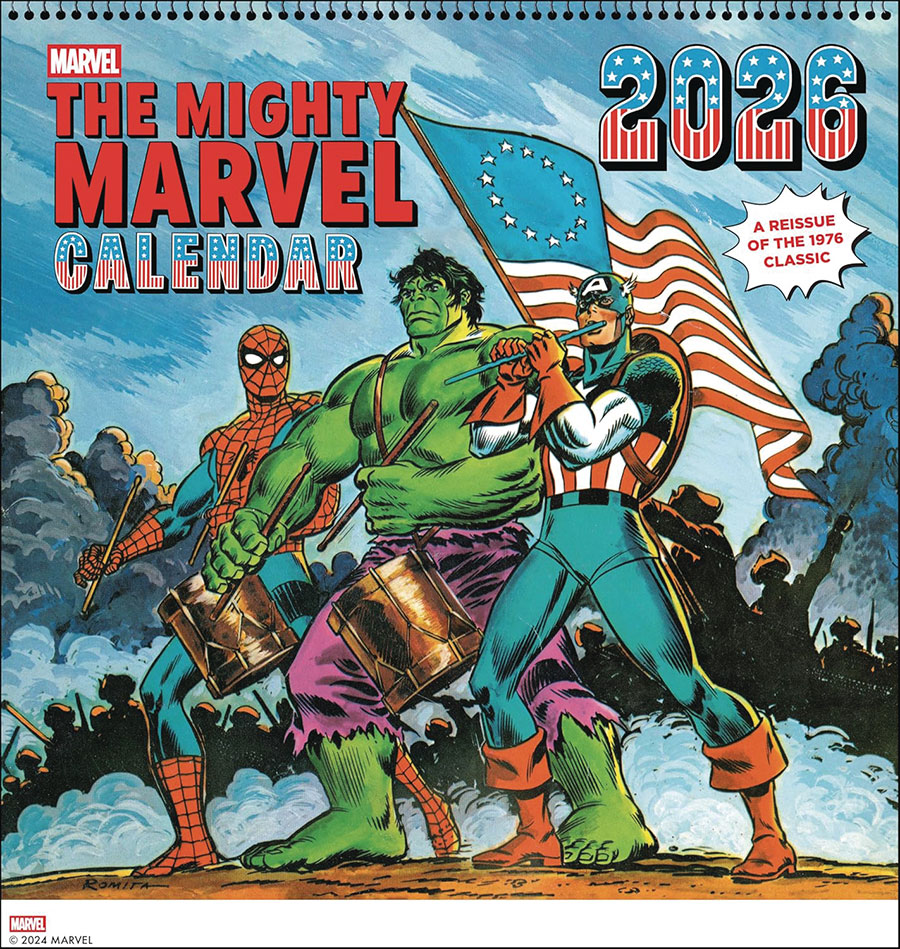 Mighty Marvel 1976 Reissue 2026 Wall Calendar