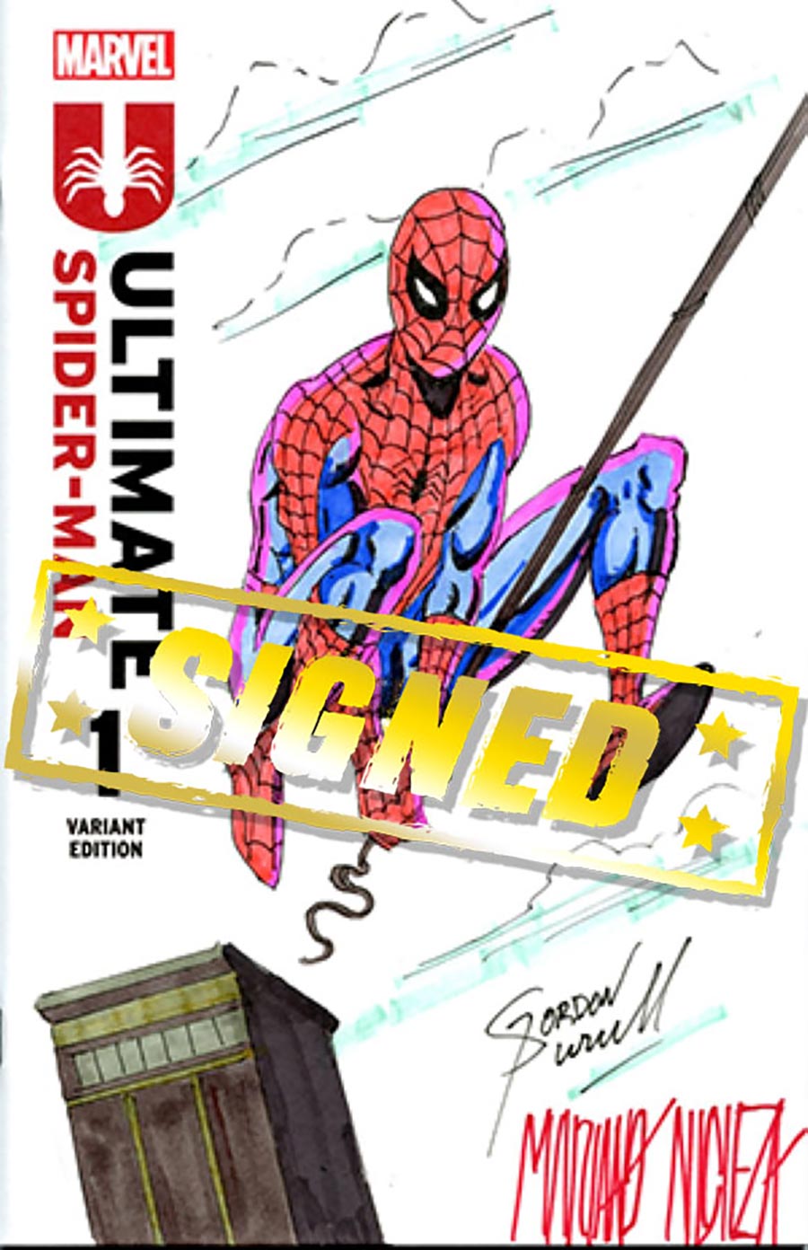 Marvel Comics Commissioned Cover Art Signed & Remarked By Gordon ...